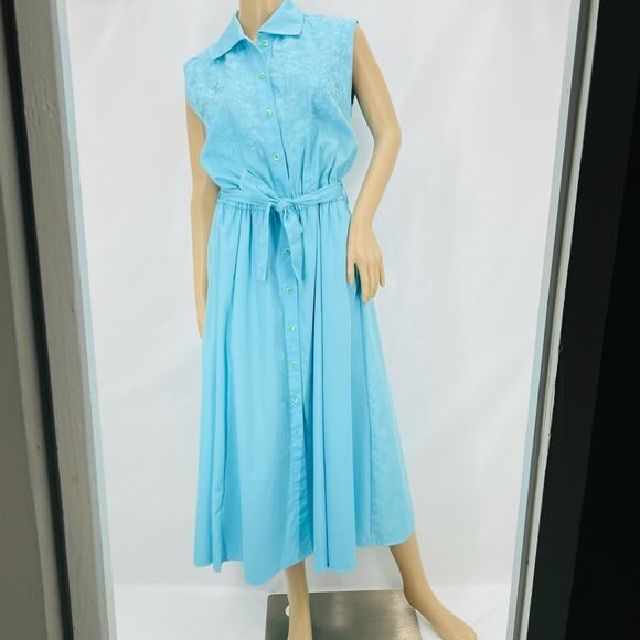 Together | Dresses | Vintage Together Light Blue Open Back Button Up ...